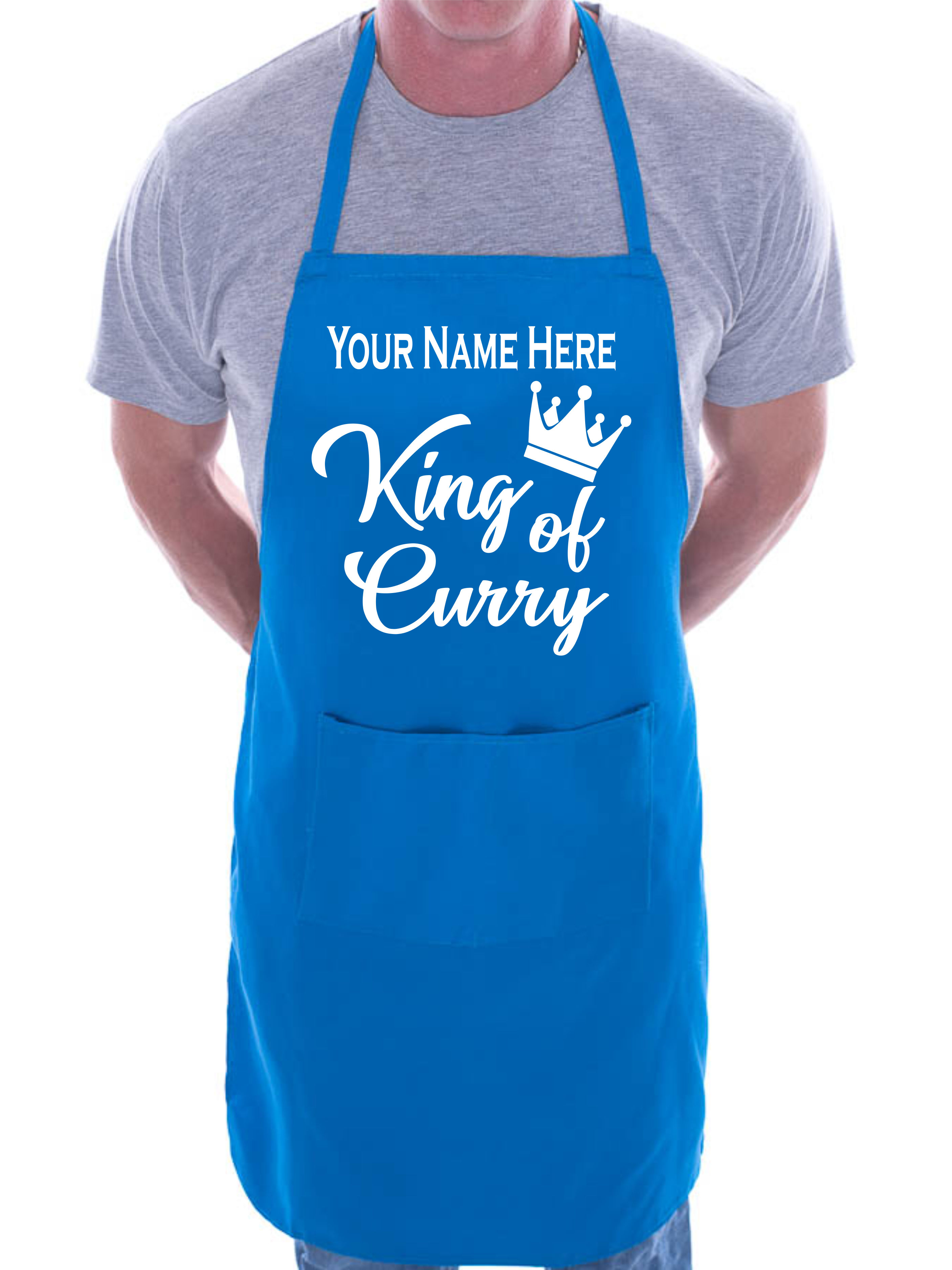 Personalise This Apron King Of Curry Any Name Here BBQ Cooking Apron ...
